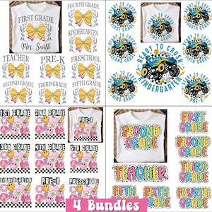 Retro Back to School PNG Bundle, Back to School Mega Bundle, Teacher ...
