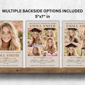 Class of 2025 Graduation Announcement Canva Template With Photo ...