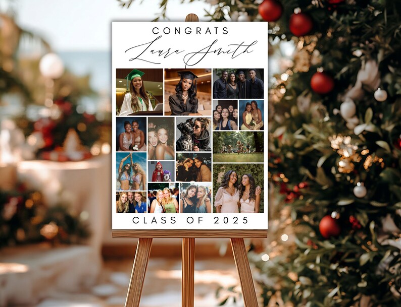 Class of 2025 Graduation Party Welcome Sign Canva Template, Senior ...