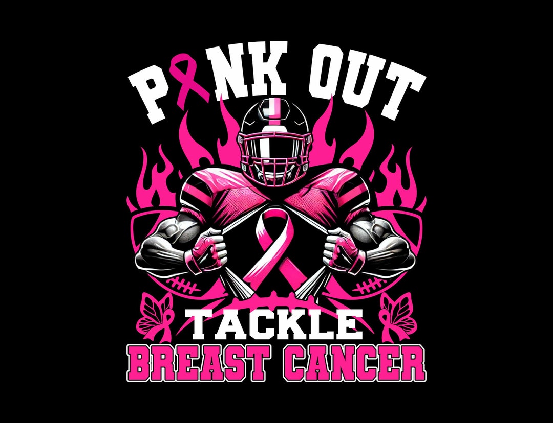 Breast Cancer Football Pink Out Png, Sport Breast Cancer Png, American ...