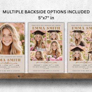 Class of 2025 Graduation Announcement Editable Canva Template, Editable ...