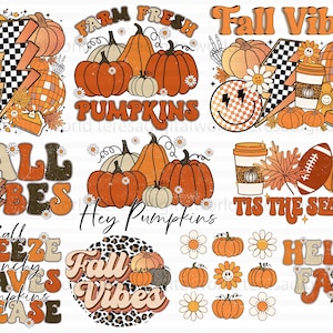 Fall Bundle Sublimation PNG, Retro Fall Png, Fall Png Trendy, Fall ...