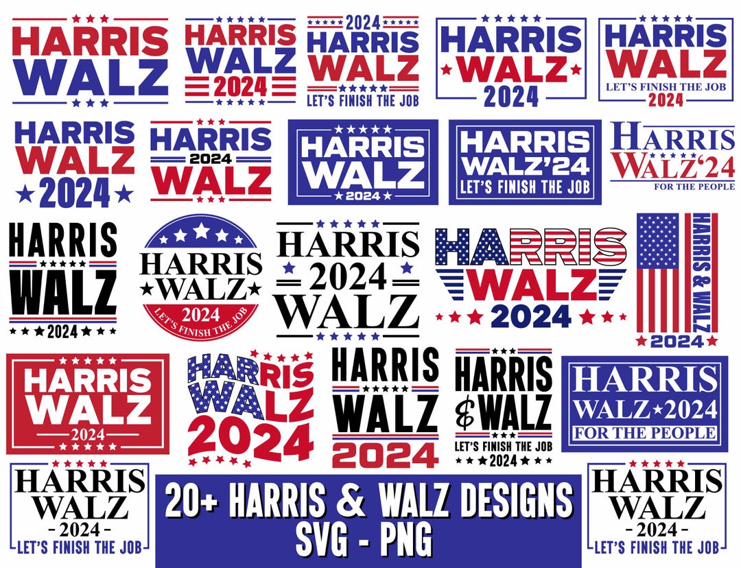 Harris Walz 2024 Svg Png Bundle, Harris for President Svg, Harris Tim ...