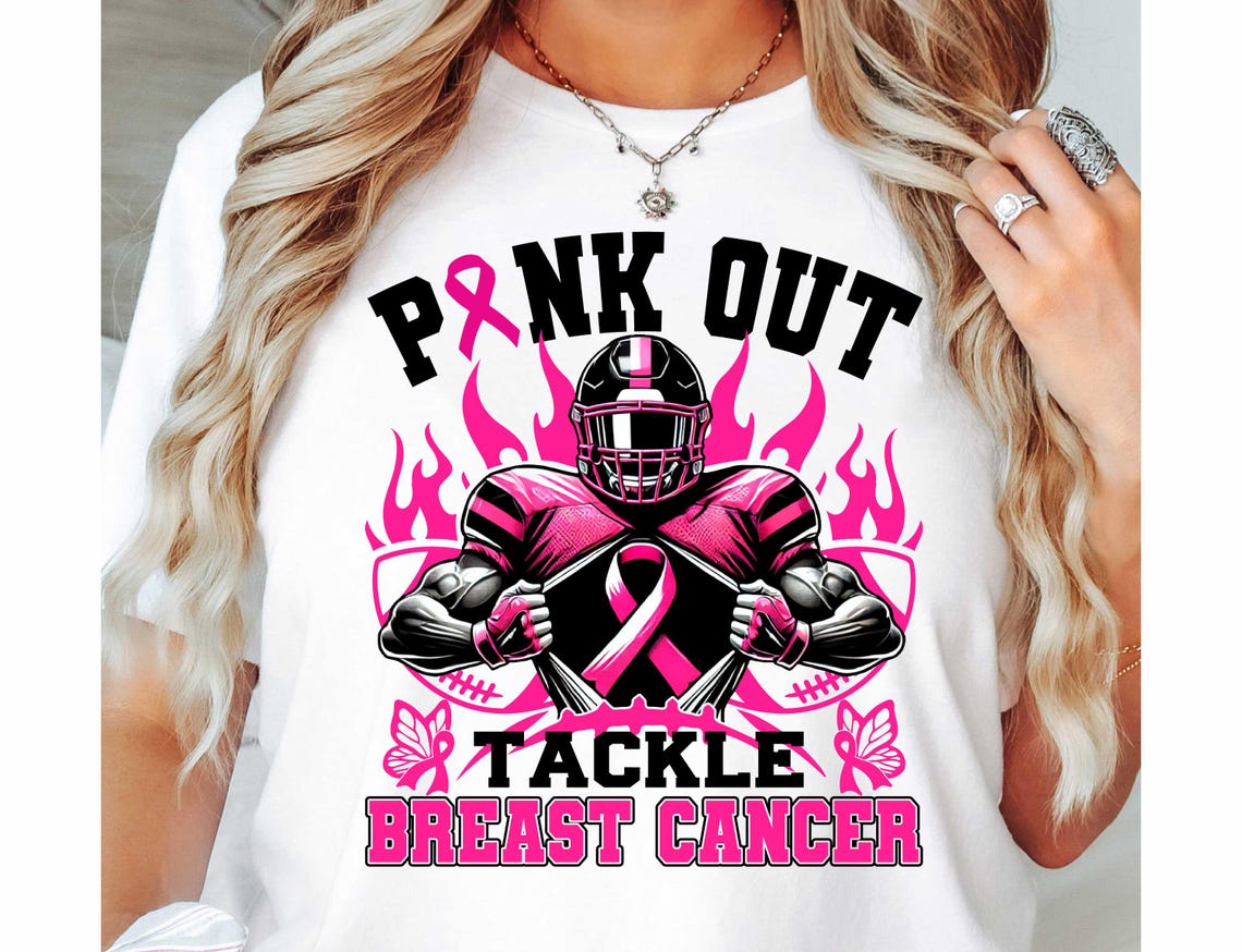 Breast Cancer Football Pink Out Png, Sport Breast Cancer Png, American ...