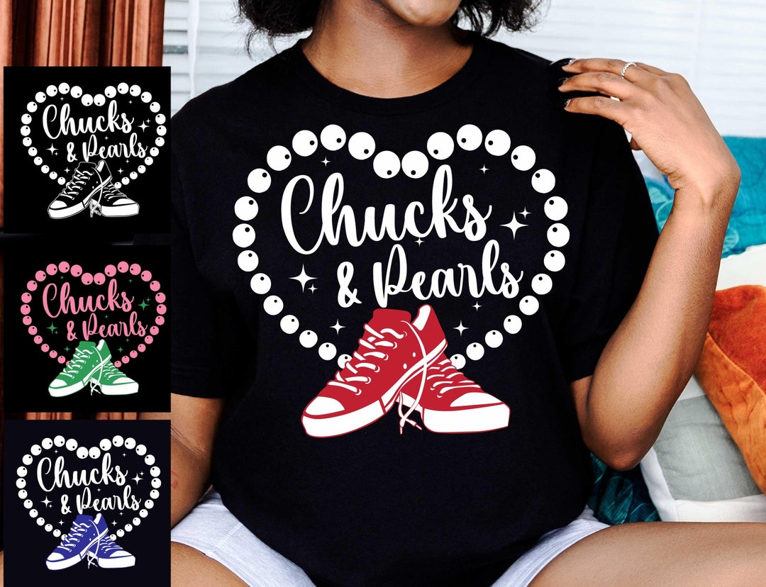 Chucks and Pearls SVG, Chucks & Pearls 2024, Chucks Svg Files, Pearls ...