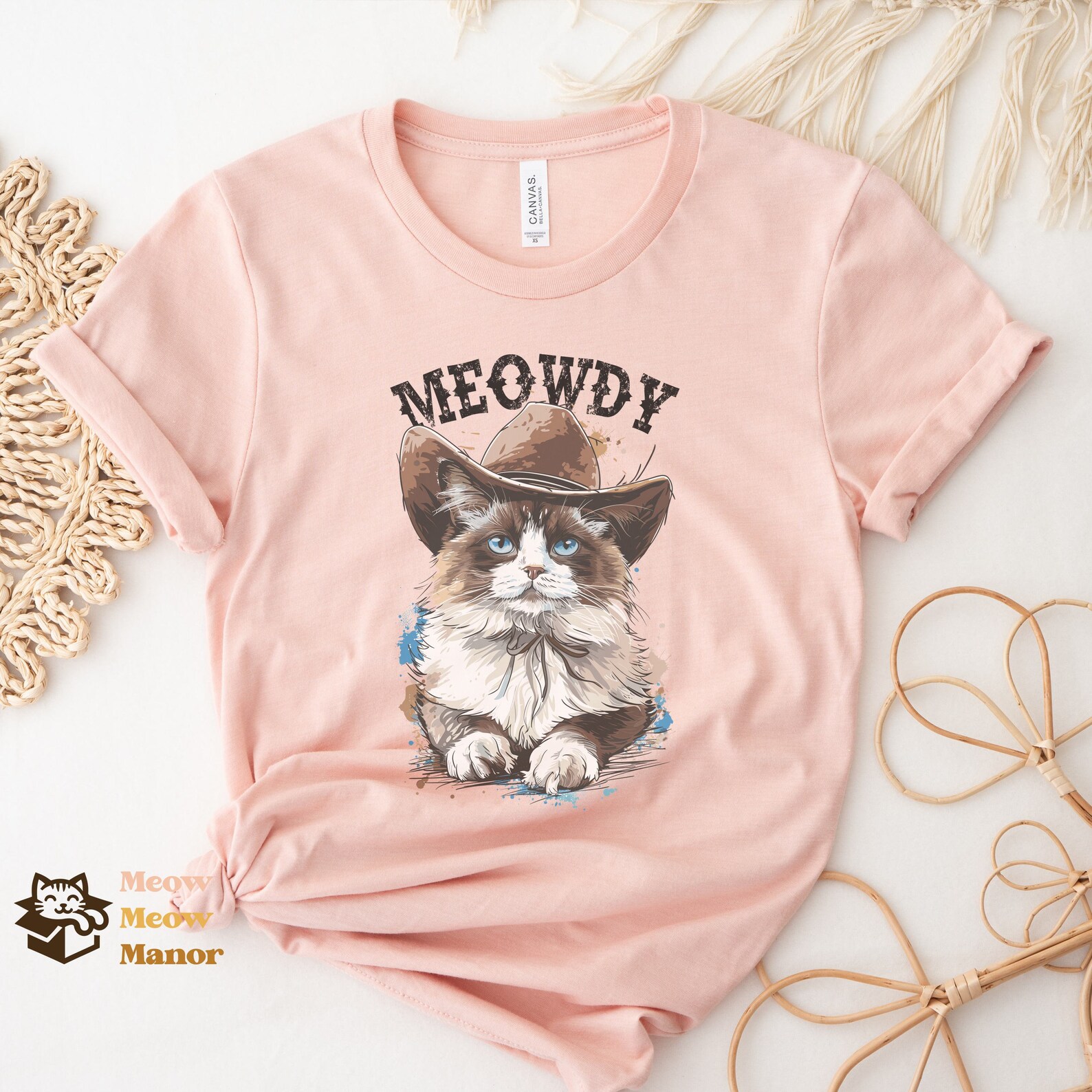 Howdy Meowdy Cowboy Ragdoll Cat T Shirt | Cute Ragdoll Cat Gift | Gift ...