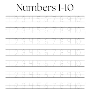 Numbers Tracing Sheets 1-100, Lined & Unlined, Plus Bonus Alphabet ...