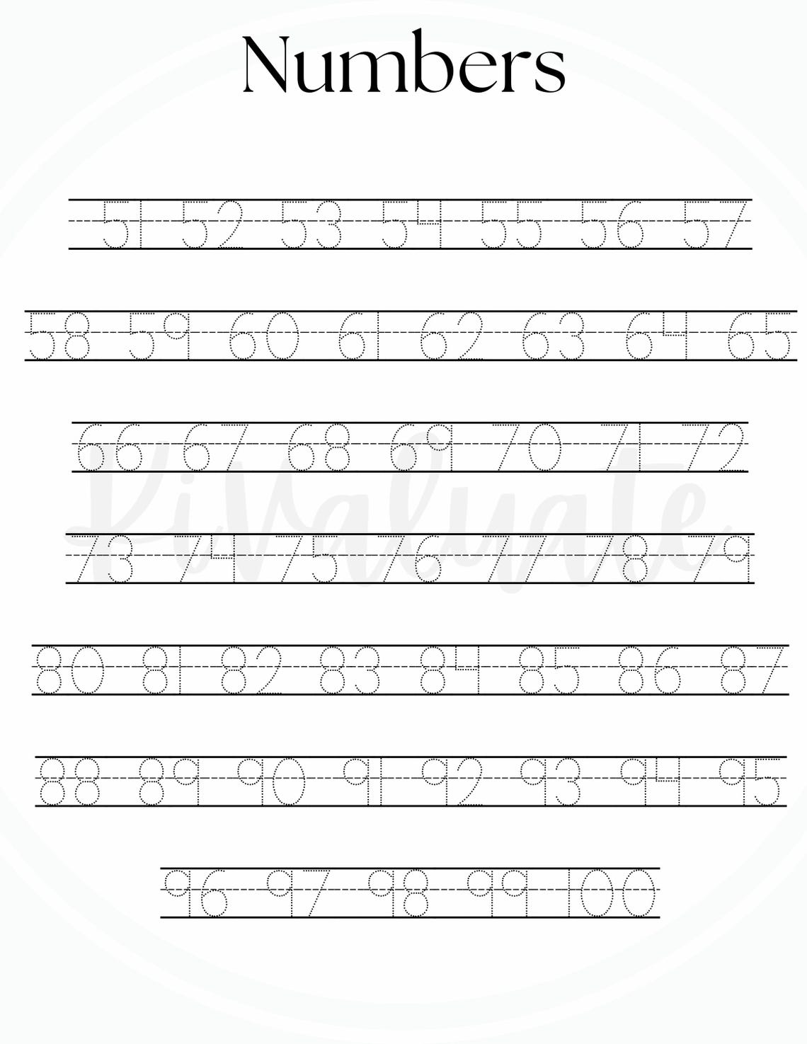 Number Tracing Bundle | 220+ Numbers Worksheets 1-100 | Pre K Printable ...