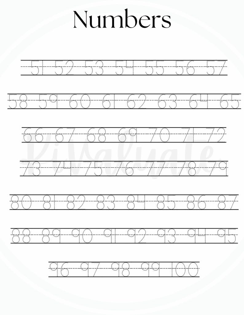 Number Tracing Bundle | 220+ Numbers Worksheets 1-100 | Pre K Printable ...