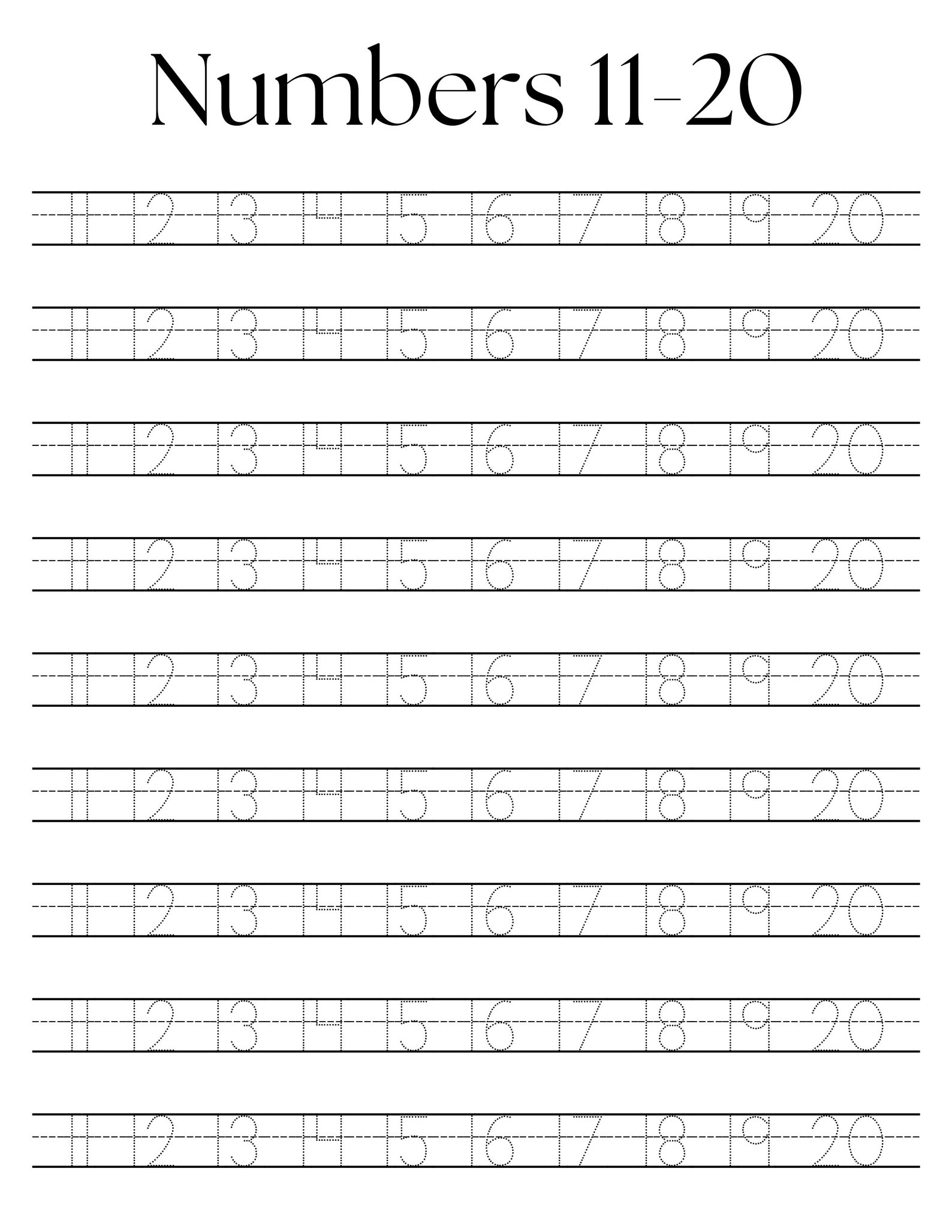 Numbers Tracing Sheets 1-100, Lined & Unlined, Plus Bonus Alphabet ...