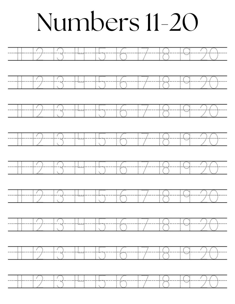 Numbers Tracing Sheets 1-100, Lined & Unlined, Plus Bonus Alphabet ...