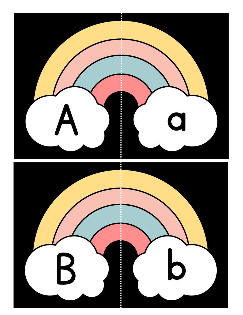 Alphabet Matching Cards for Kids Interactive ABC Learning Game, Bonus ...