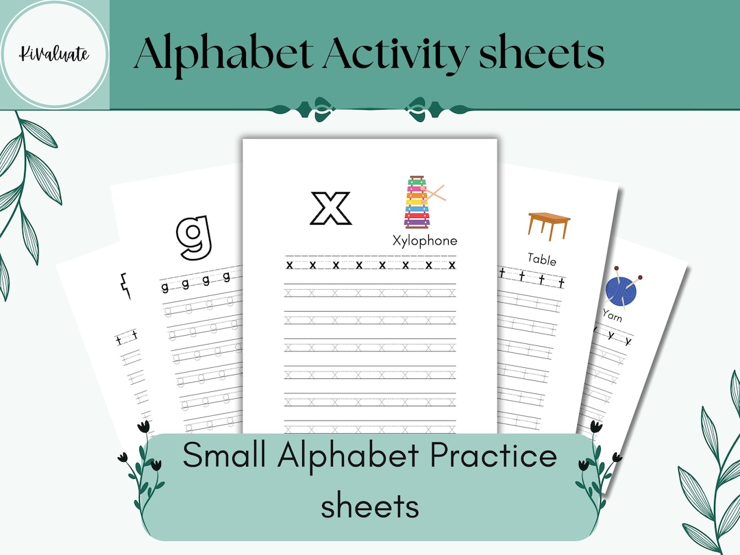 Small Alphabet Practice Worksheets for Toddlers | Trace & Write Letters ...