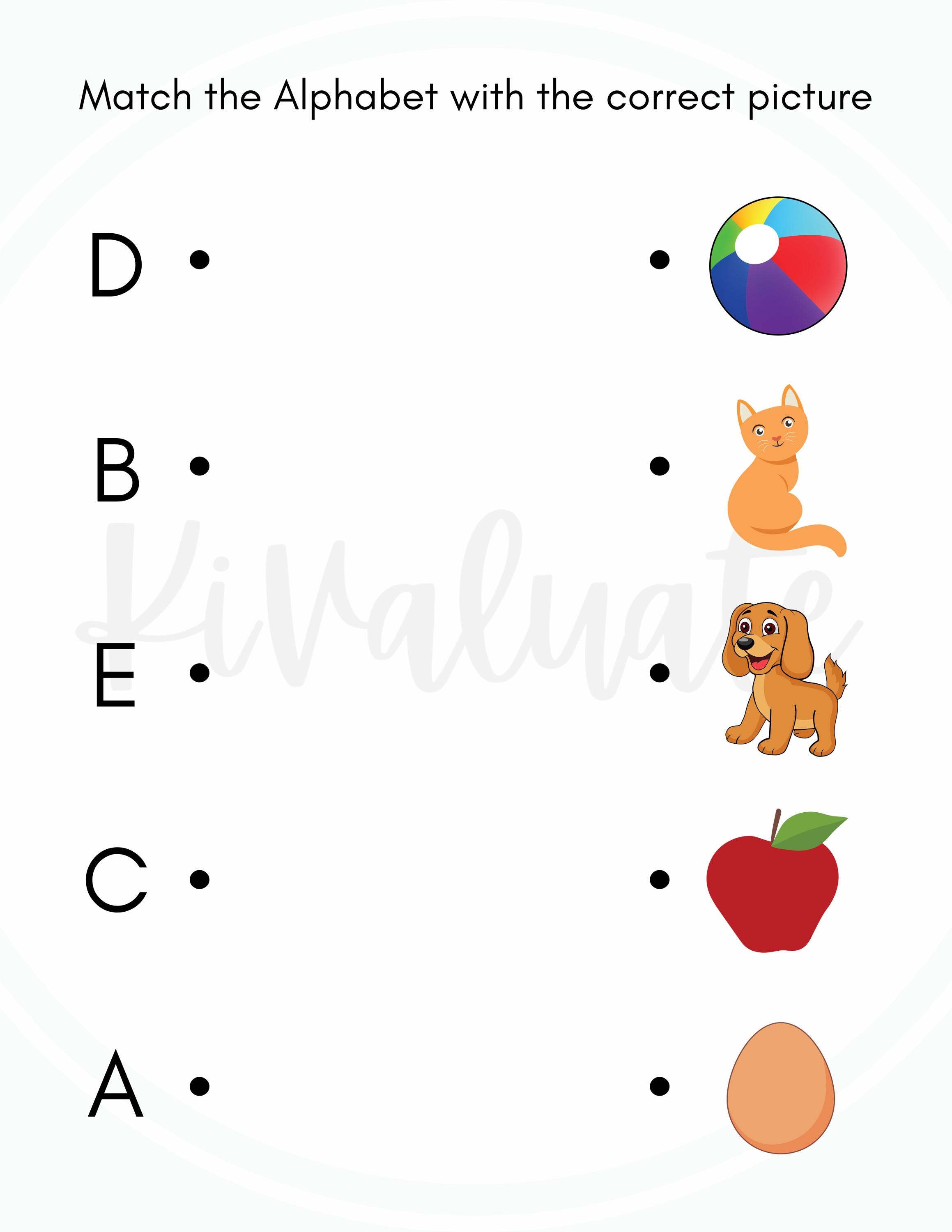 Alphabet Matching Cards for Kids Interactive ABC Learning Game, Bonus ...