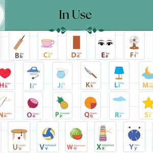26 Alphabets Cards, ABC Flashcards Set, Alphabet Cue Pack, Digital ...