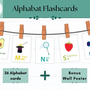 ABC Learning Cue, Digital Flash Cards Set, Early Literacy, Educational ...