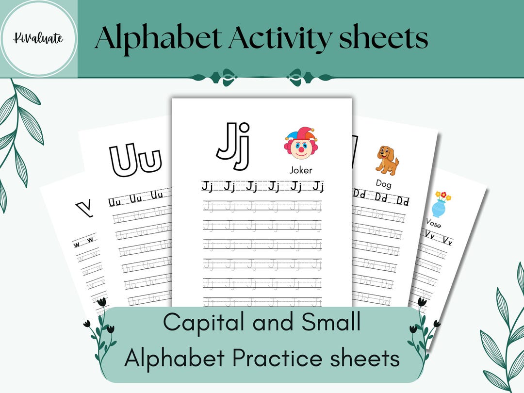 Montessori Capital Letters Tracing Workbook: Writing Practice Sheets ...
