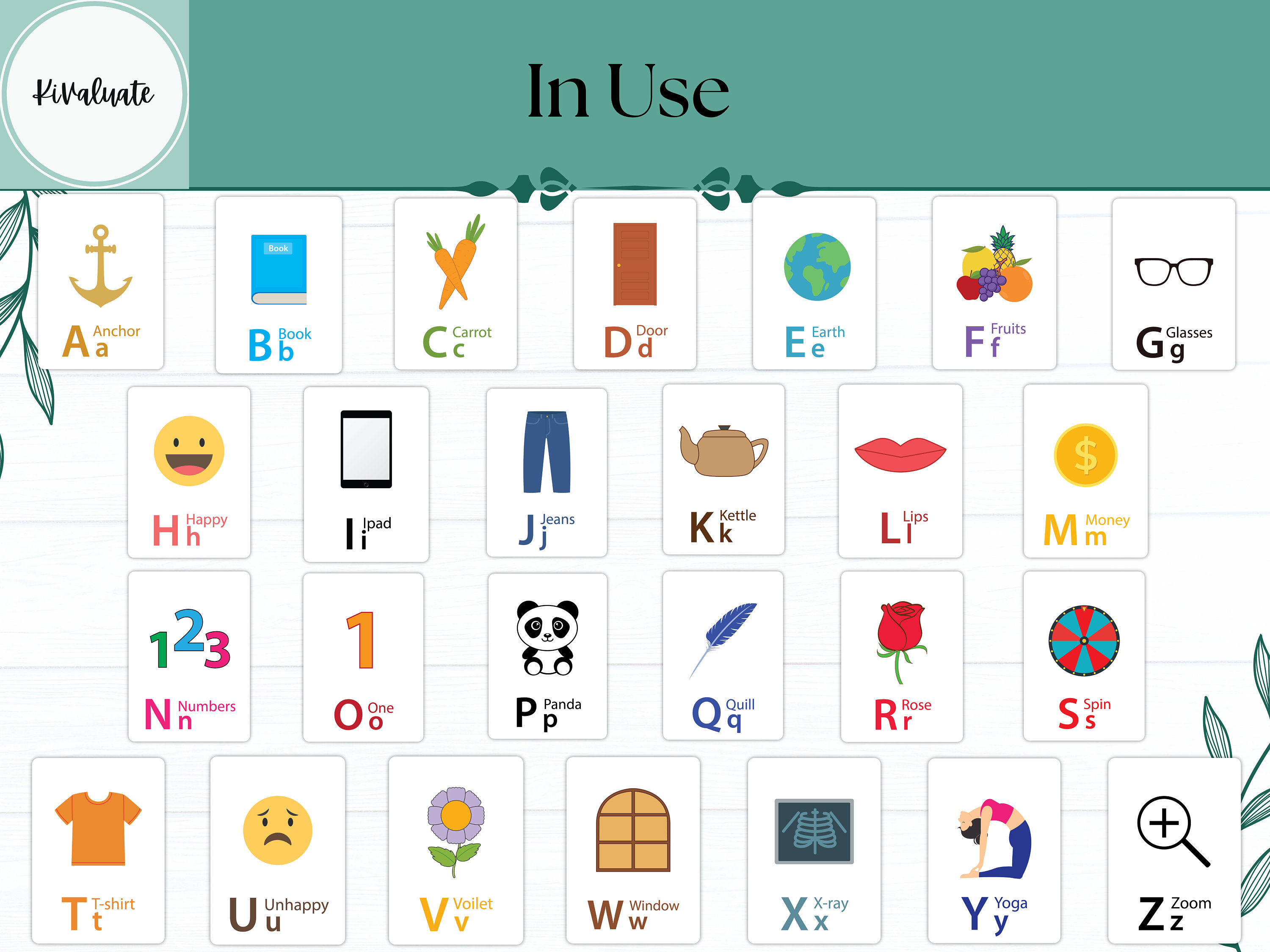 Alphabet Digital Flash Cards, Early Literacy, Interactive Learning ...
