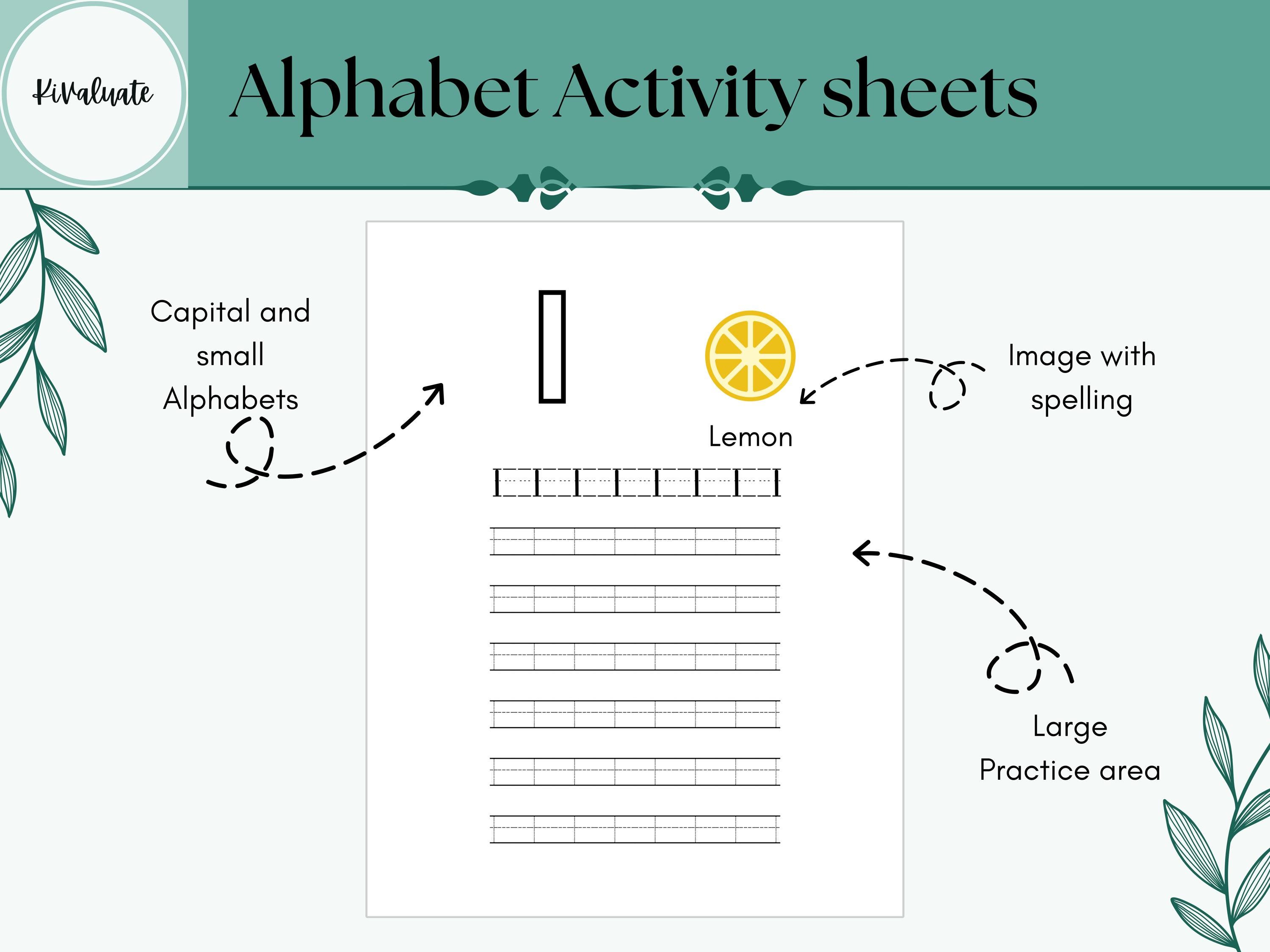 Alphabet Tracing Worksheets for Kids | Small Letter Practice | Fun ...