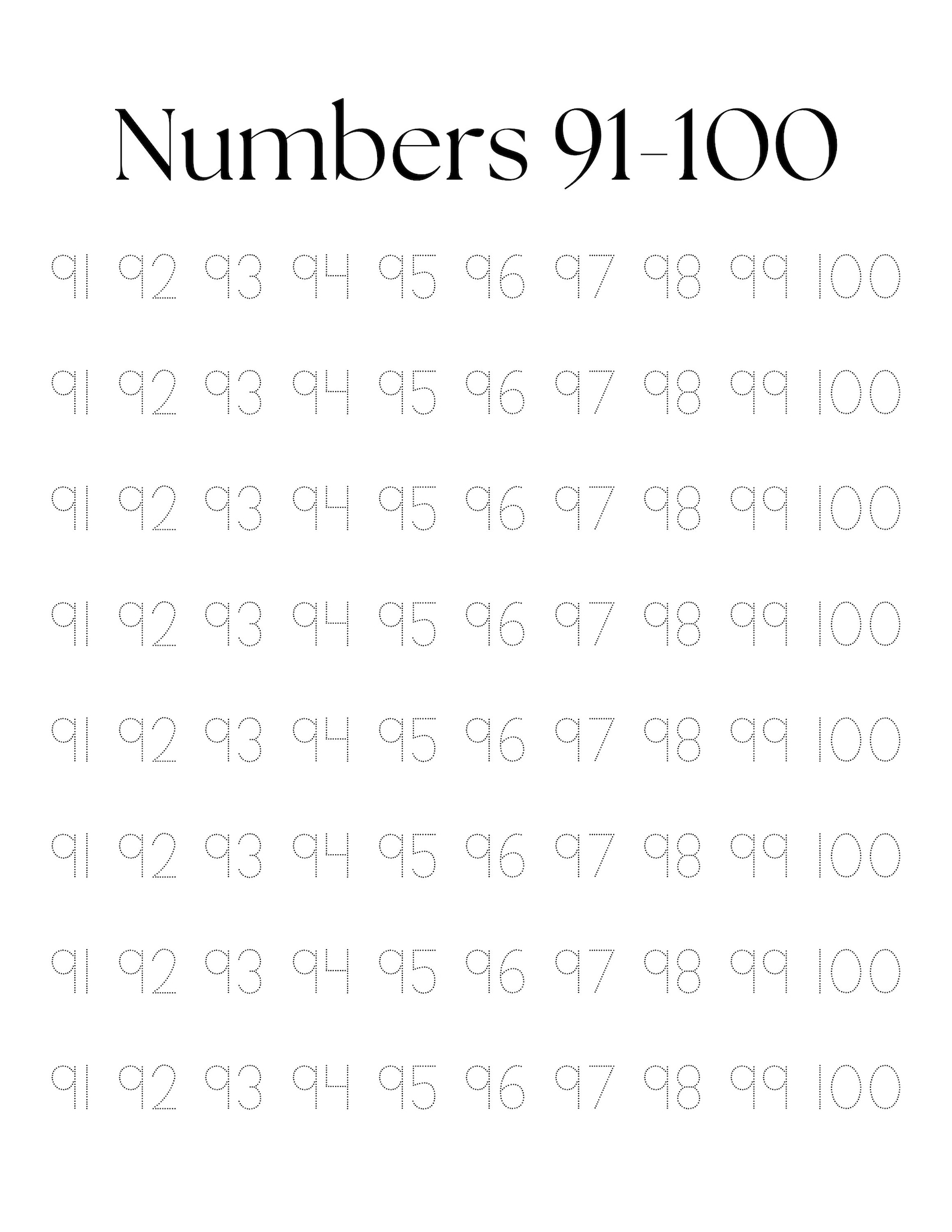 Numbers Tracing Sheets 1-100, Lined & Unlined, Plus Bonus Alphabet ... Numbers Tracing Sheets 1-100, Lined & Unlined, Plus Bonus Alphabet ...