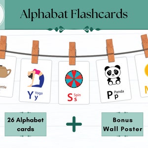 Alphabet Digital Flash Cards, Early Literacy, Interactive Learning ...
