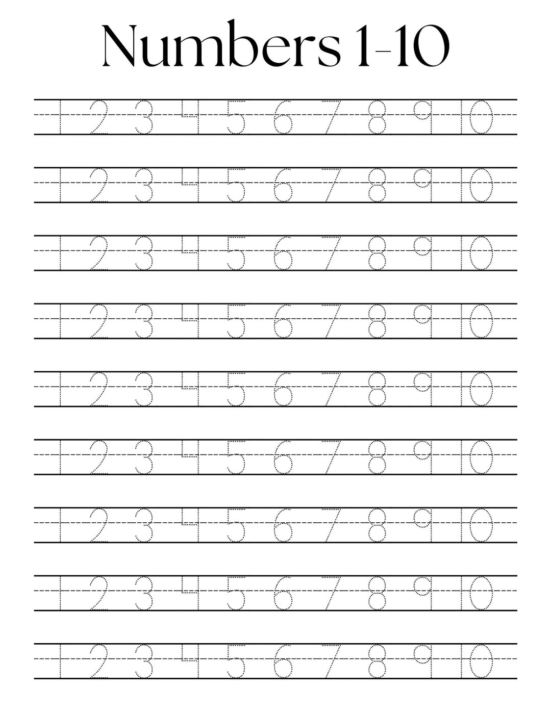 Numbers Tracing Sheets 1-100, Lined & Unlined, Plus Bonus Alphabet ...