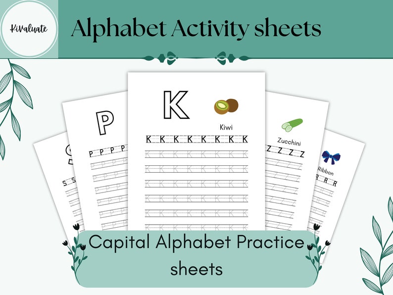 Montessori Capital Letters Tracing Workbook: Pre-k and Kindergarten ...