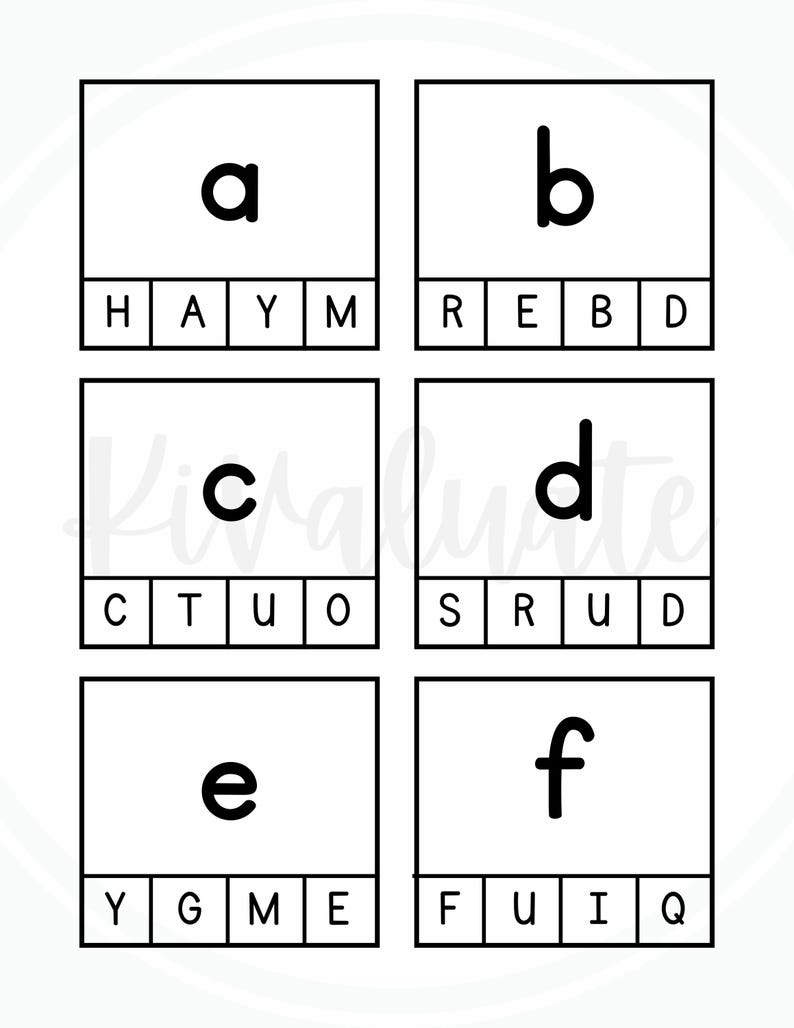 Alphabet Matching Cards for Kids Interactive ABC Learning Game, Bonus ...