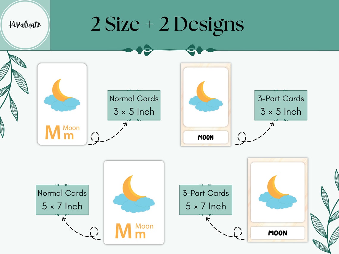 26 Alphabets Cards, ABC Flashcards Set, Alphabet Cue Pack, Digital ...