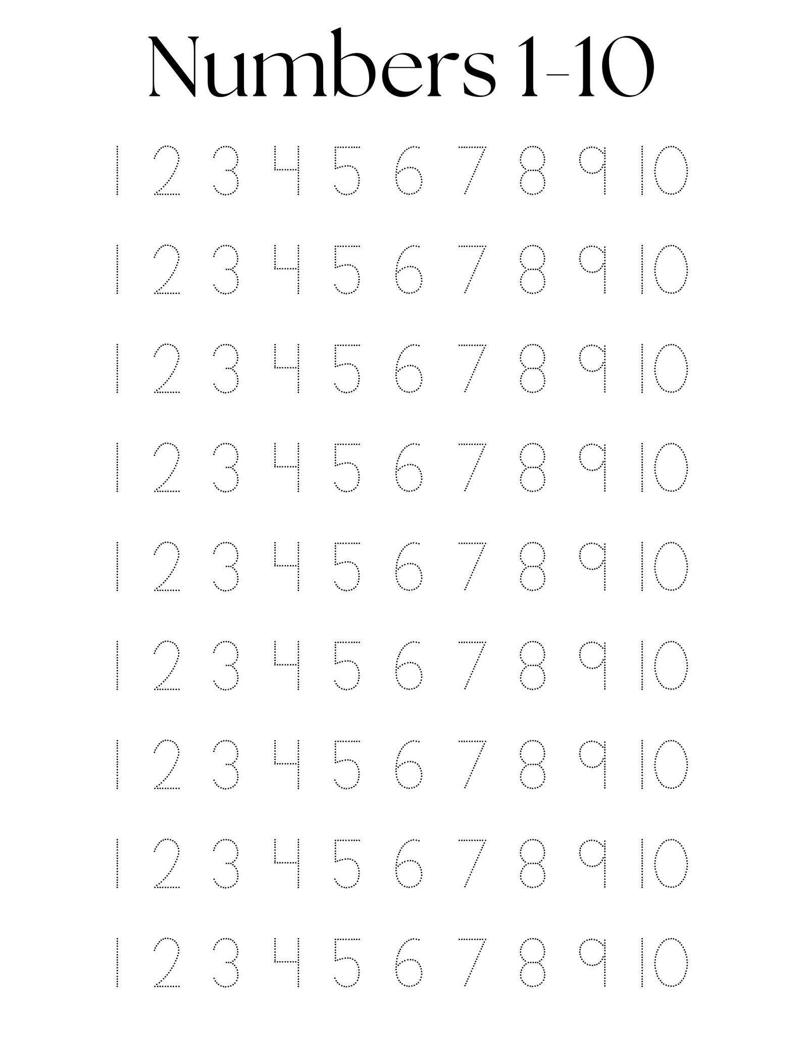 Numbers Tracing Sheets 1-100, Lined & Unlined, Plus Bonus Alphabet ...