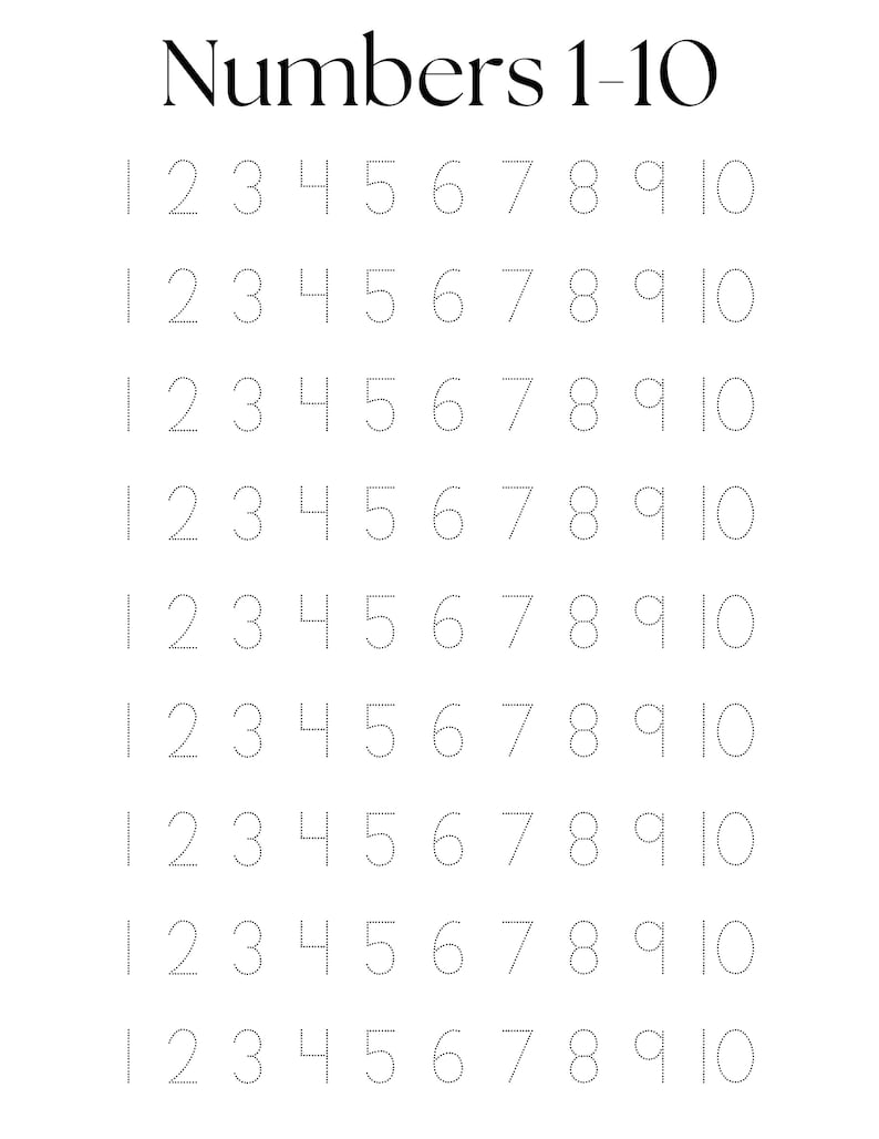 Numbers Tracing Sheets 1-100, Lined & Unlined, Plus Bonus Alphabet ...