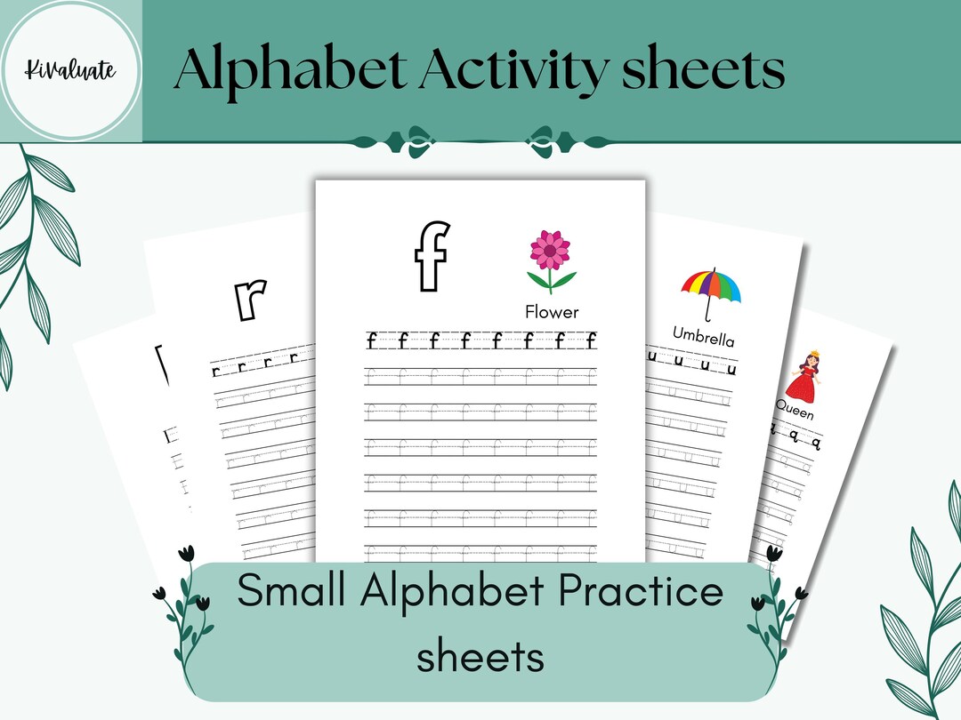 Fun Small Alphabet Worksheets for Early Learners | Trace & Color ...