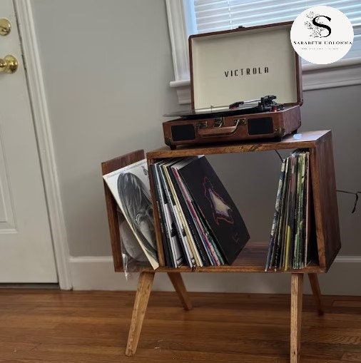 Midcentury Modern Magazine Accent Table, Nightstand, Modern, Table ...