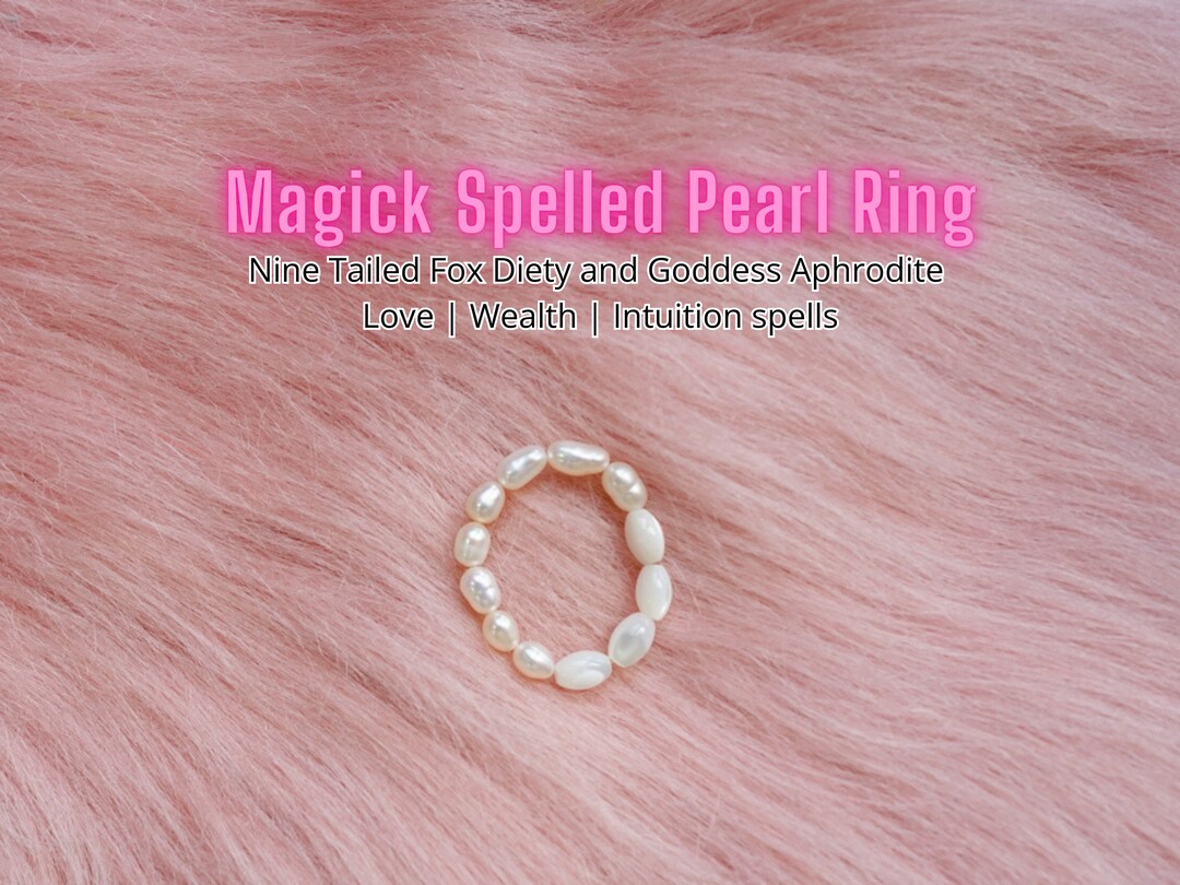 Nine Tailed Fox Deity Spelled Pearl Ring | Goddess Aphrodite Spells - Love Wealth Success ...