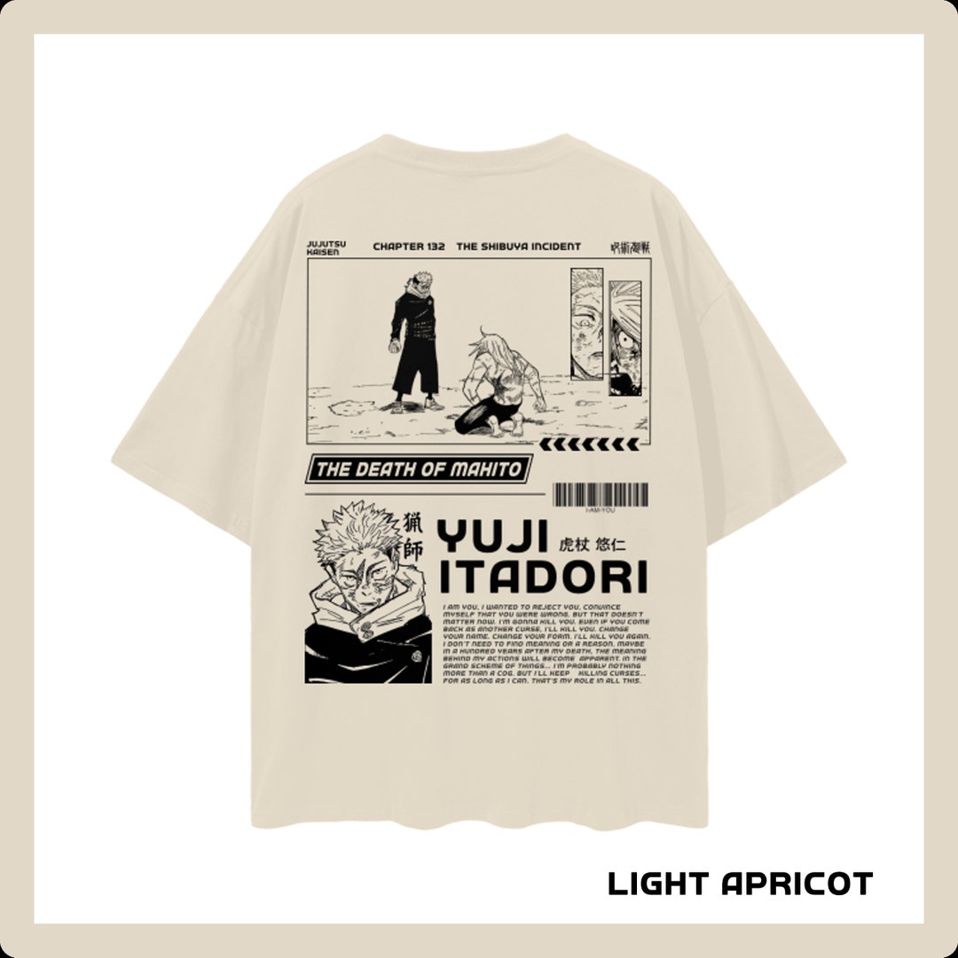 Yuji Itadori T-shirt Streetwear Manga Themed Back Print - Etsy
