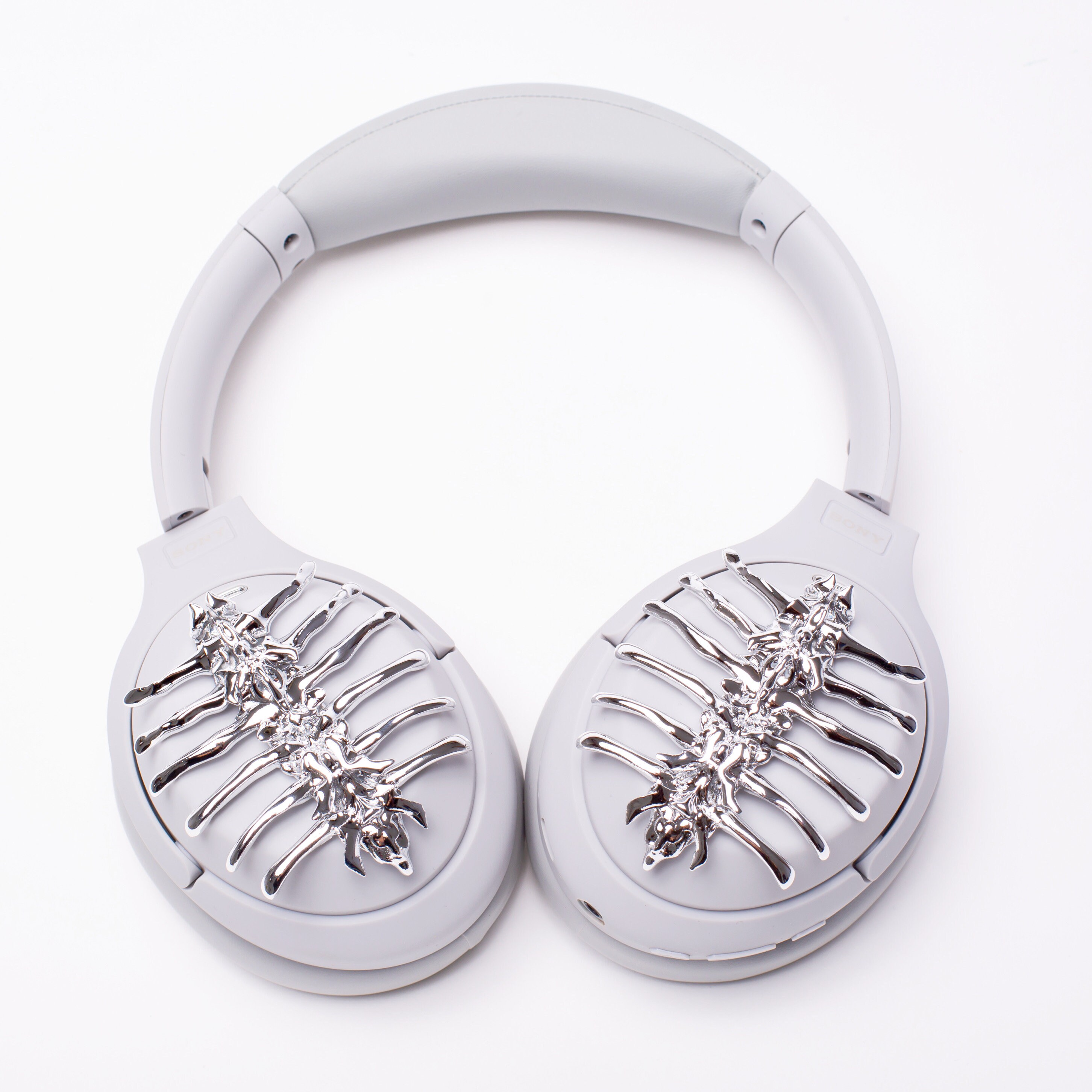 Chrome Spine Headphone Attachment: Sony XM4, XM5, XM6 - Cyberpunk Y2K ...
