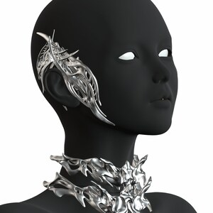 Chaotic Bones Ear Piece, a Set of 2 Futuristic Sci-fi Ear Cuff, Ear ...
