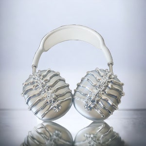 Silver Bone Airpods Max Attachment: 3D Printed Spineflex Set - Etsy