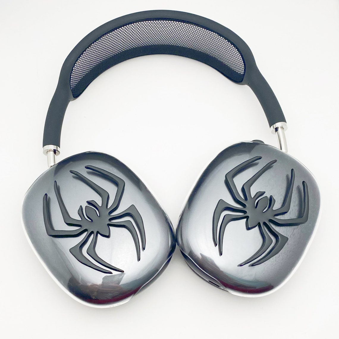 Black Metal Chrome Spider Airpods Max Covers: Cyberpunk Headphone Cases ...