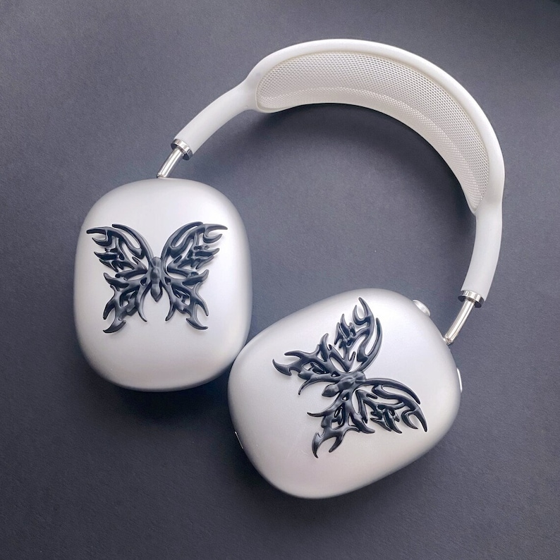 Chrome Butterfly Headphone Attachments: Y2K Steampunk Cyberpunk Style ...