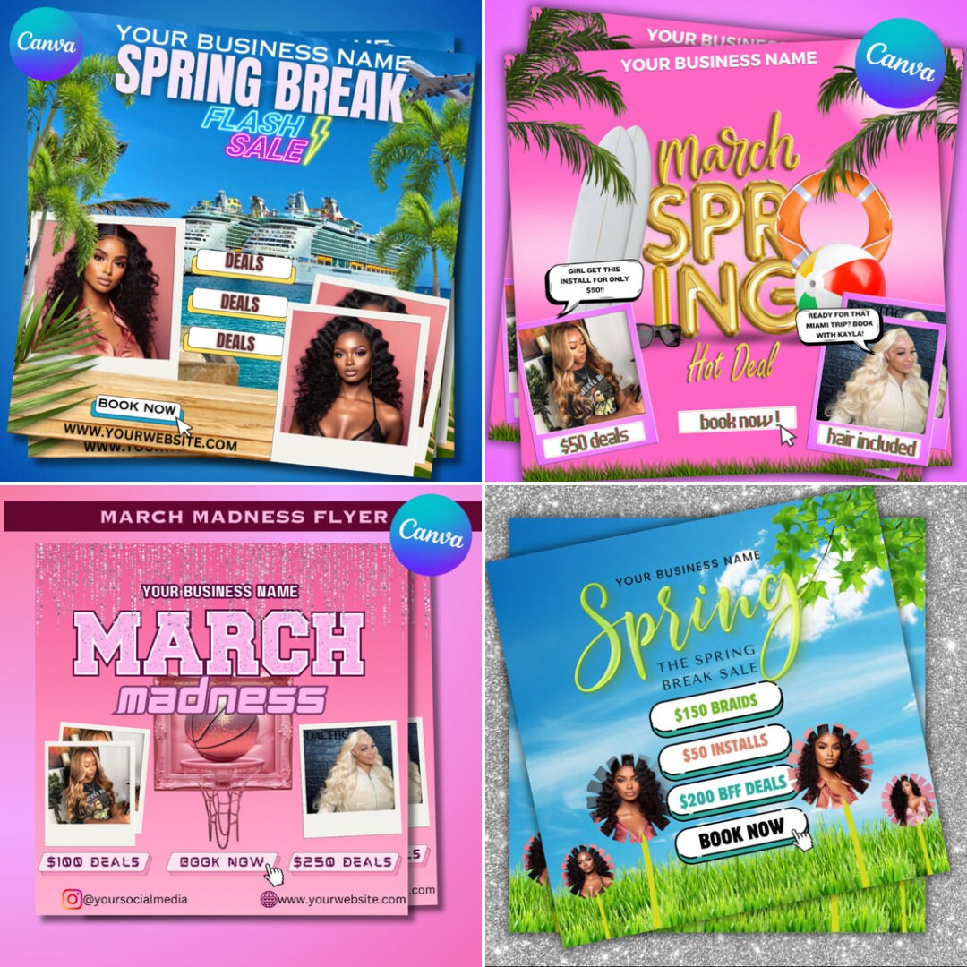 Spring Bookings Flyer Package, Book Now Flyer, Spring Season ...