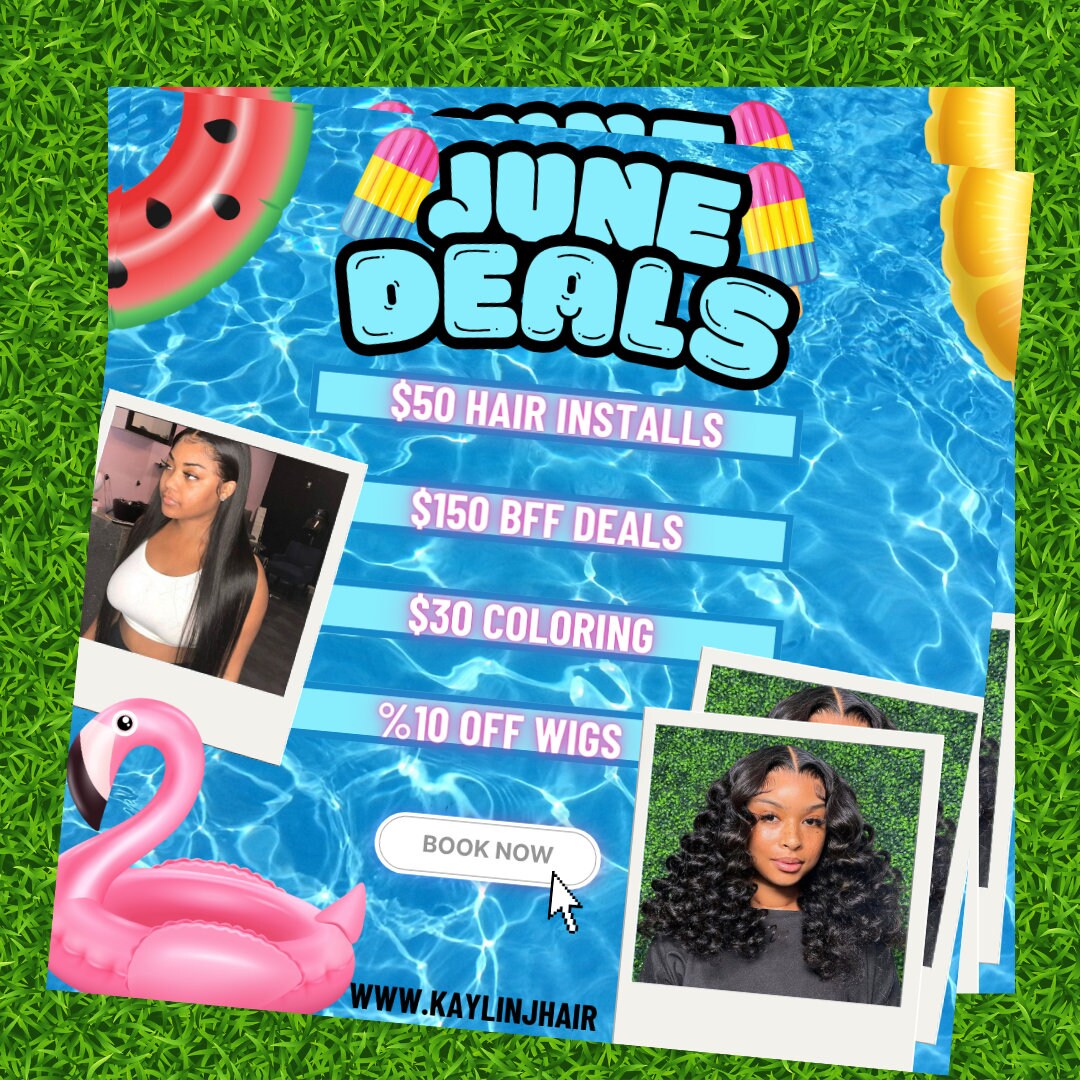 June Sale Flyer, DIY Lash Extensions Flyer, Lash Deals Flyer, Beauty ...