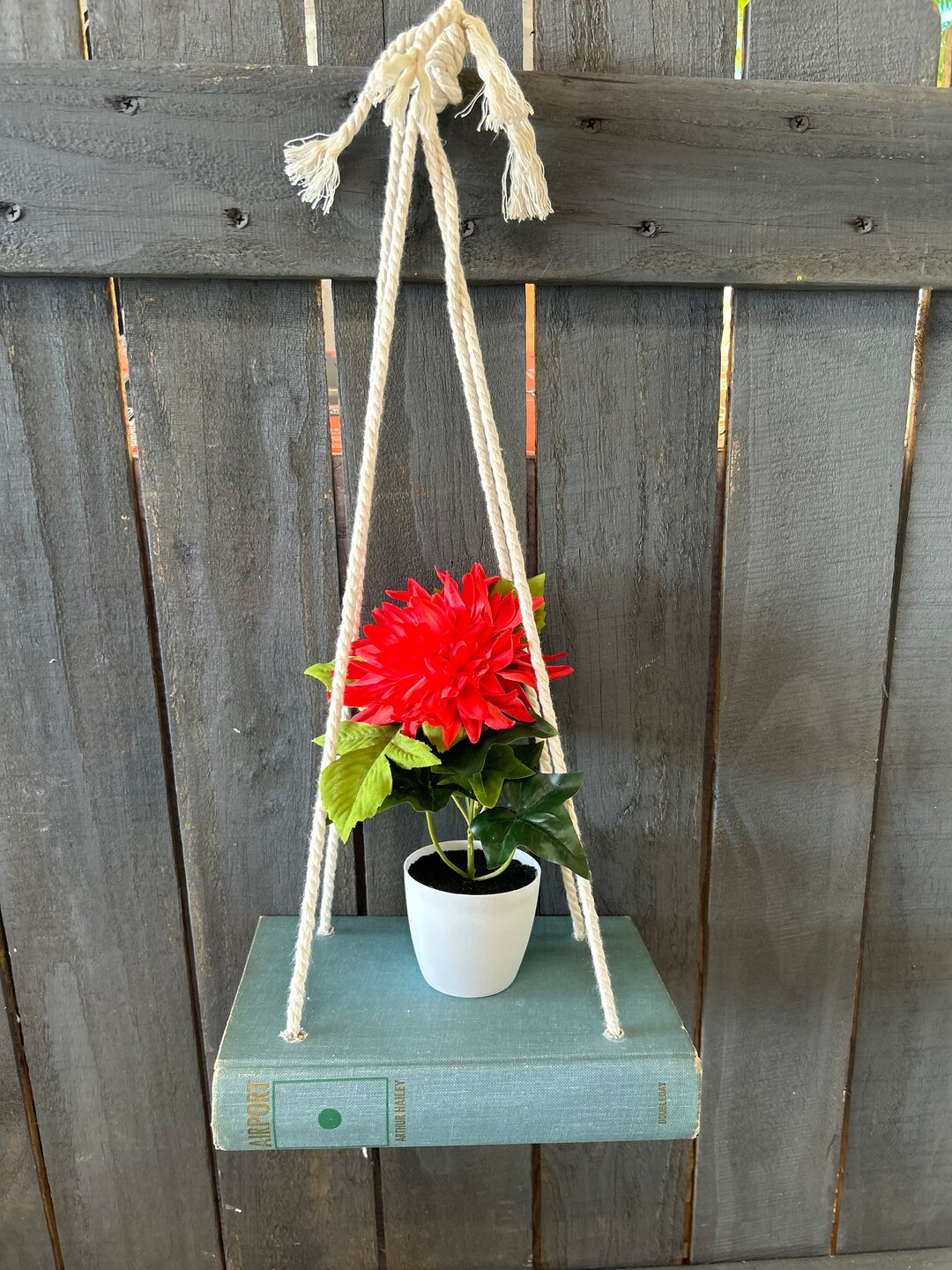 Rope Hanging Bookshelf-hanging Bookshelf-bookshelves Floating ...