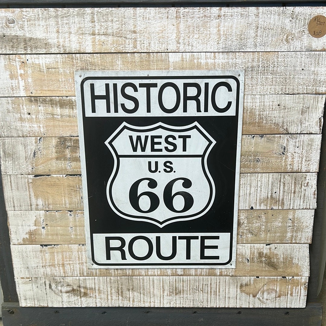 Historic Route 66 Sign-vintage Garage Sign-man Cave Sign Unique Wood ...