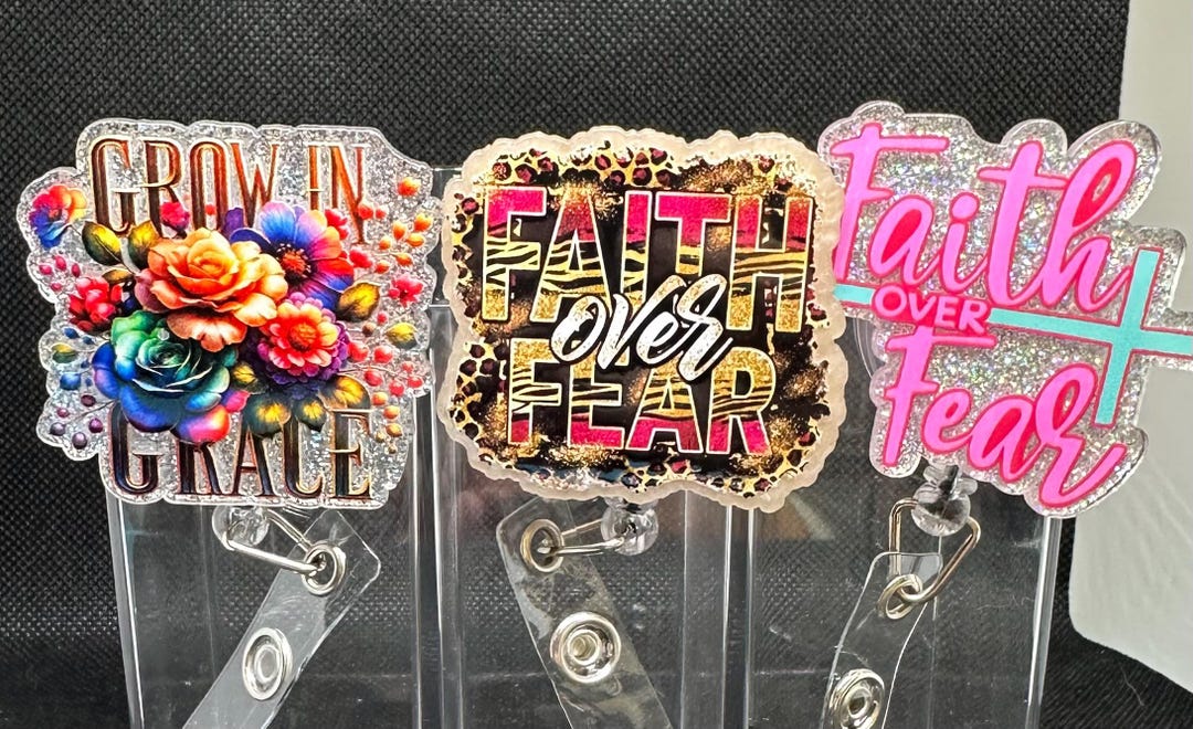 Inspirational Badge Reel Jesus, Faith, Nurse - Etsy