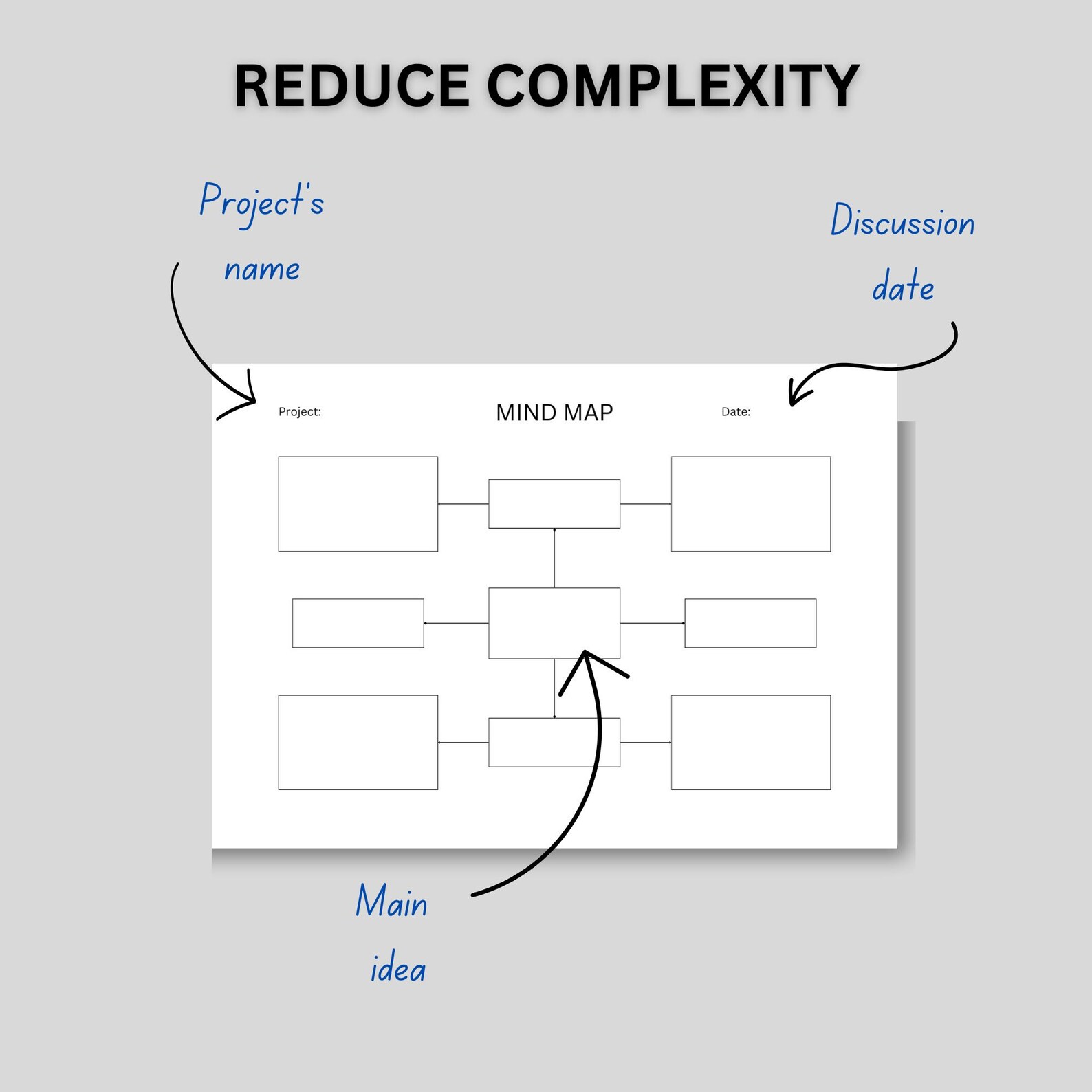 Mind Map Mind Mapping A4 Landscape Printable Mind Map Printable Planner ...