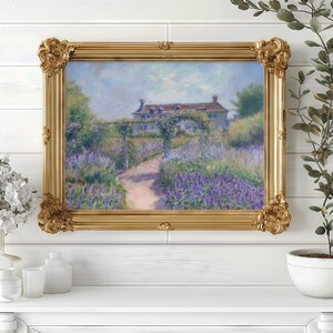 Monet Style Lavender Garden Art Print, French Country Cottage Decor - Etsy