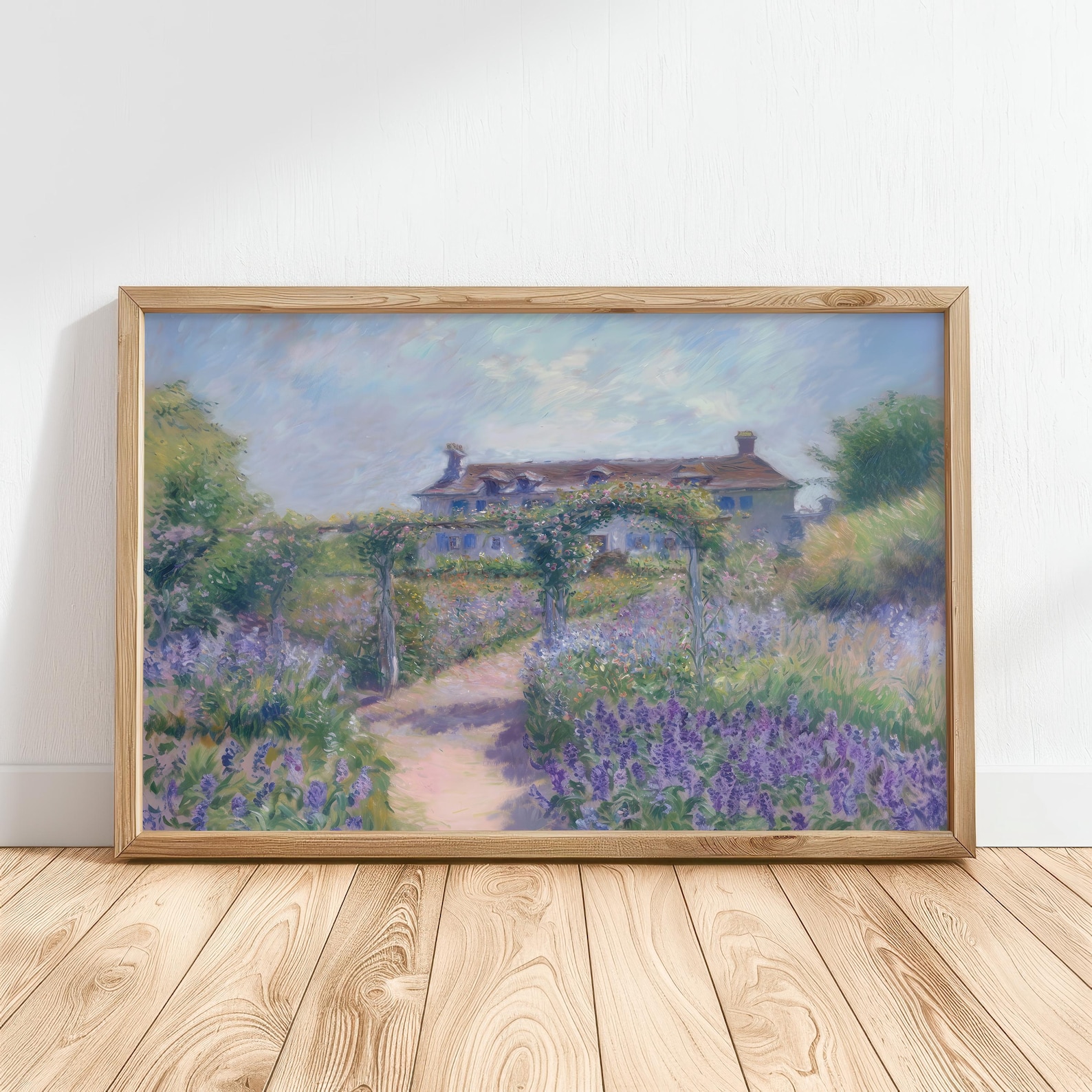 Monet Style Lavender Garden Art Print, French Country Cottage Decor - Etsy