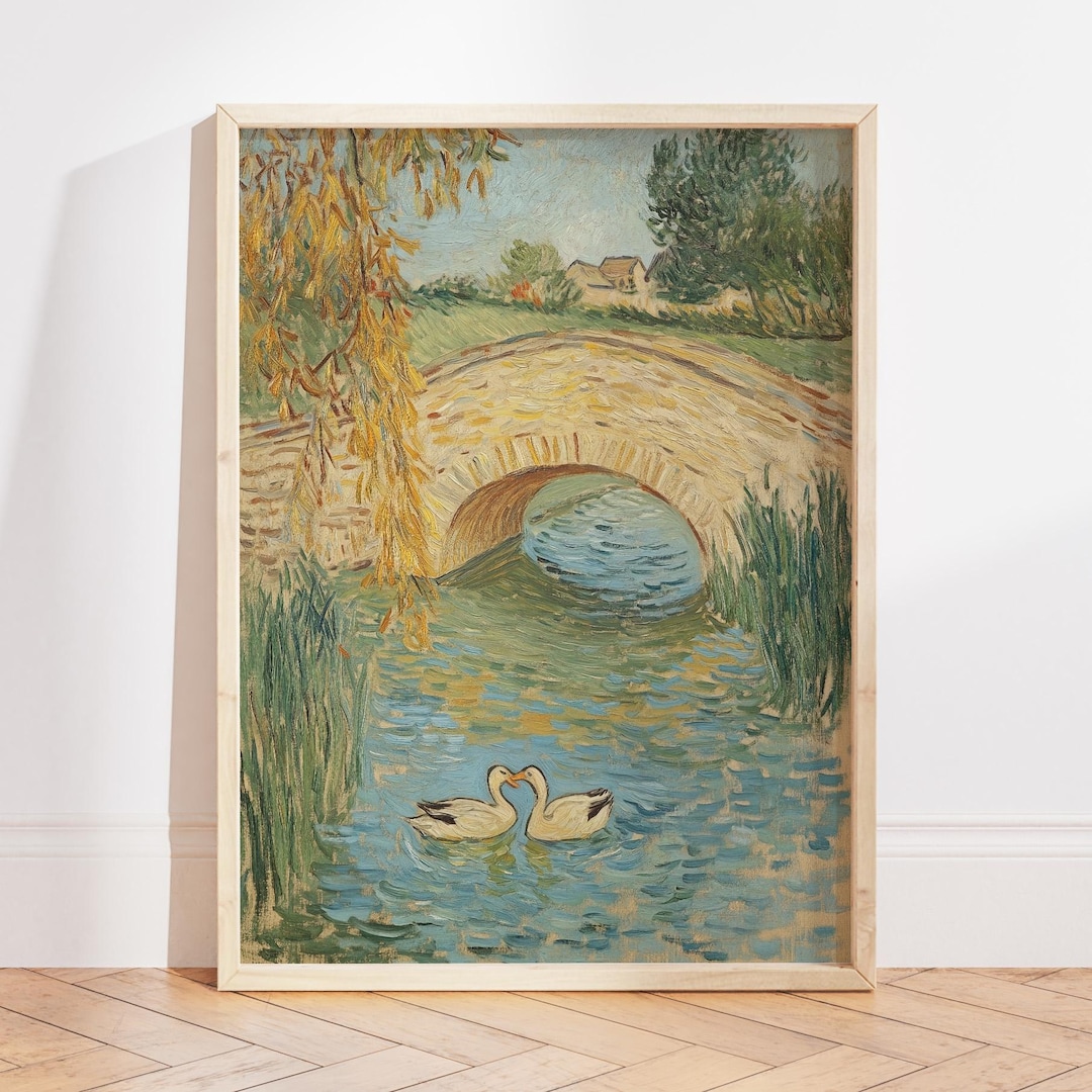Pastel Oil Painting Wall Art Print, Van Gogh Print, Duck Nursery Decor ...