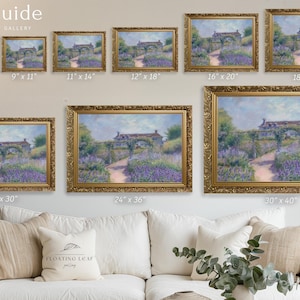 Monet Style Lavender Garden Art Print, French Country Cottage Decor - Etsy